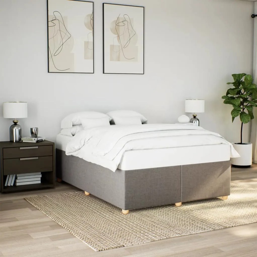 Rám postele bez matrace taupe 140 x 200 cm textil 3284740