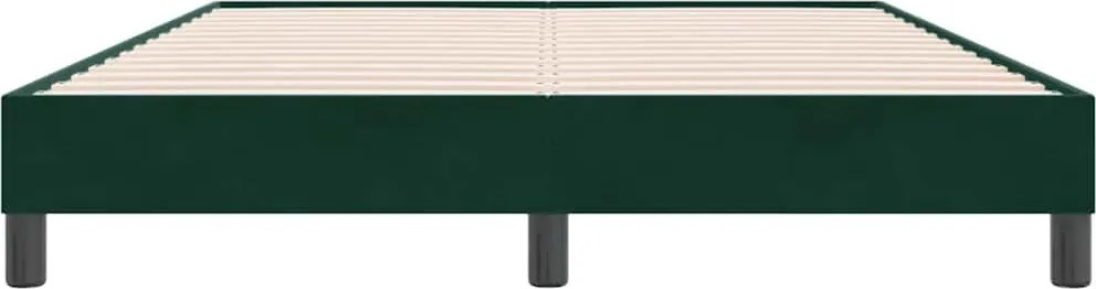 Postel Box Spring bez matrace tmavě zelená 160x220 cm samet 3315882