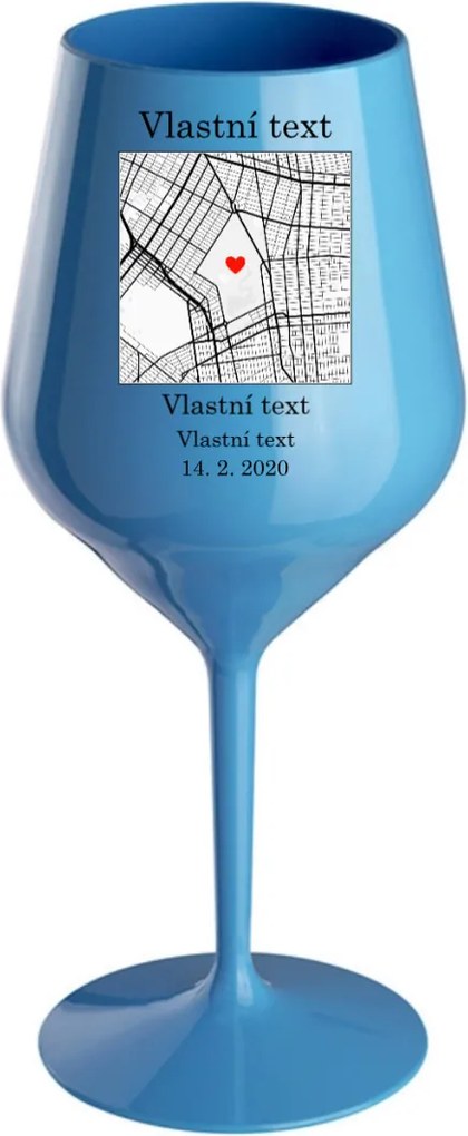 Personalizovaná nerozbitná sklenice s mapou