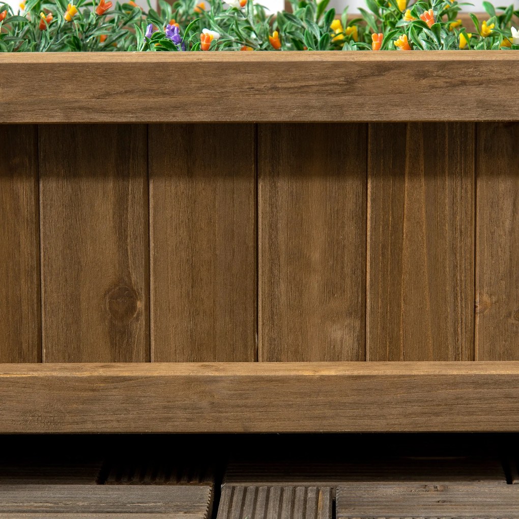 Zahradní truhlík s mříží Outsunny - Květinový box - Vysoký truhlík - rozměry 64D x 28Š x 75V cm, včetně zavlažovacích vložek z ošetřeného smrkového d…