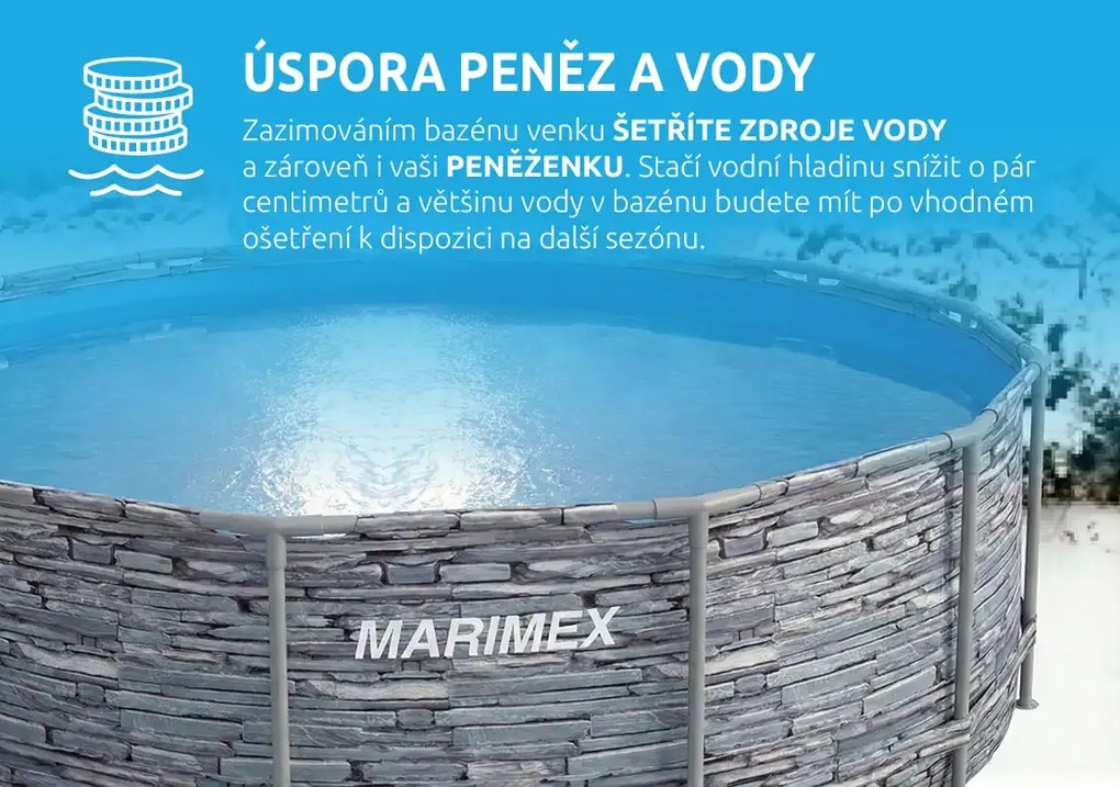 Marimex | Bazén Marimex Florida 3,05x0,91 m s pískovou filtrací - motiv KÁMEN | 19900100