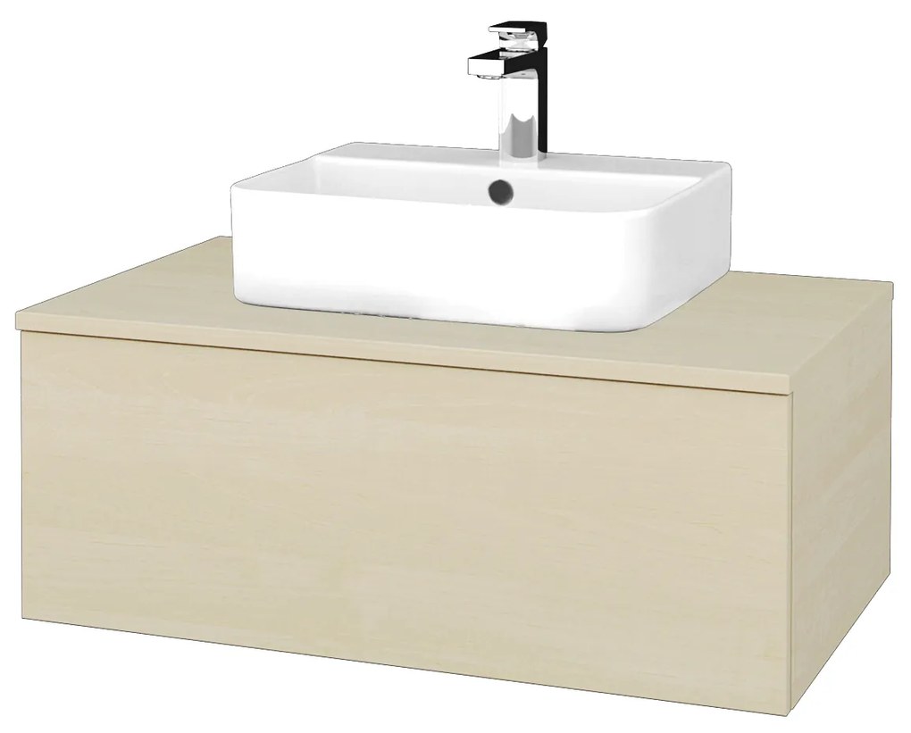 Dřevojas Koupelnová skříňka MODULE SZZ1 80 Varianta: N01 Bílá lesk / J01 Organic
