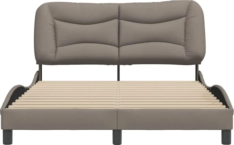 Rám postele bez matrace Hvar taupe 140 x 200 cm textil 3207776