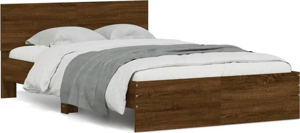 vidaXL Rám postele s čelem 120 x 200 cm [3207496] Barva: Betonová šedá