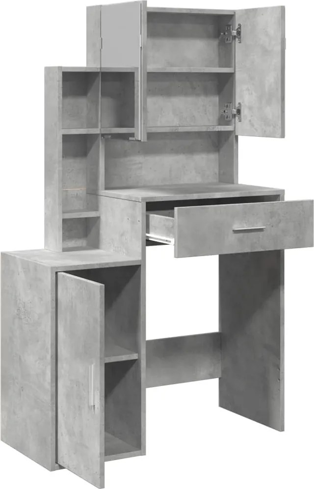 vidaXL Toaletní stolek se skříňkou 80 x 35 x 132 cm [848235] Barva: Černá