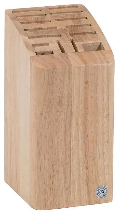 Blok z kaučukovníku na 12 nožů, sekáček a nůžky T&amp;G Woodware Steel