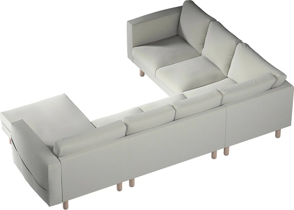 Potah na pohovku IKEA Norsborg rohová, 5-místná se šezlongem barva zelená látka sametová