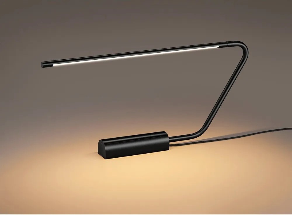 Černá LED stolní lampa (výška 33 cm) Olea – Trio Select