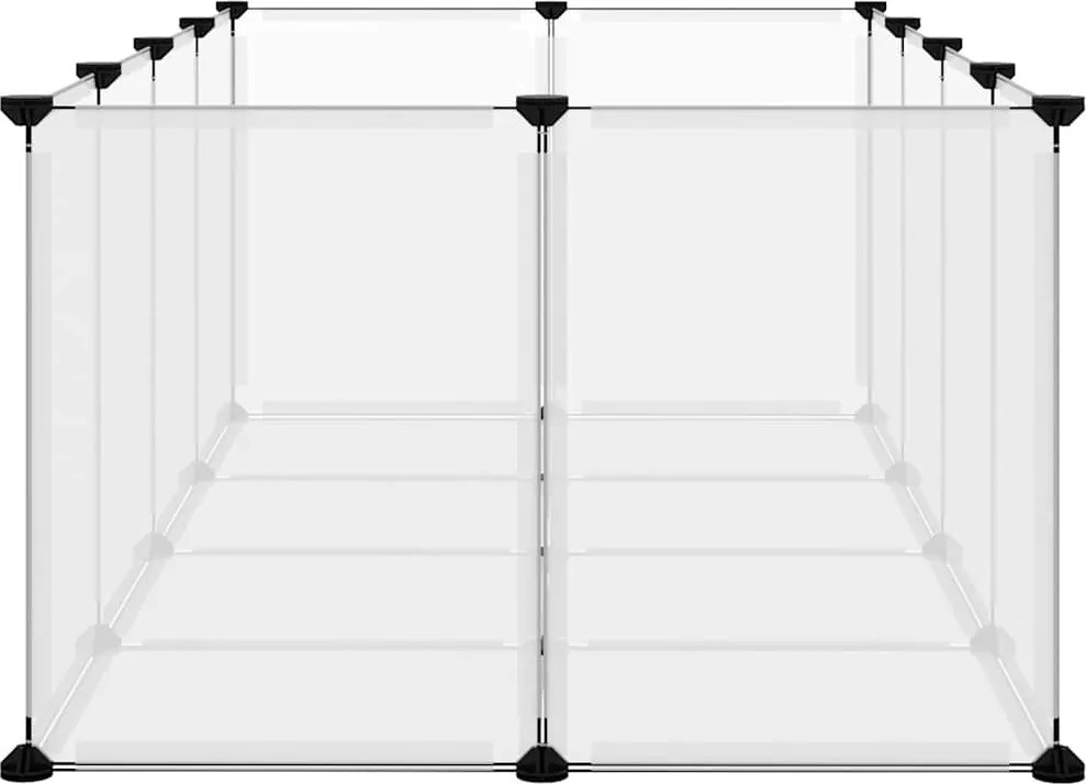 Klec pro malá zvířata průhledná 144 x 74 x 46,5 cm PP a ocel 340572