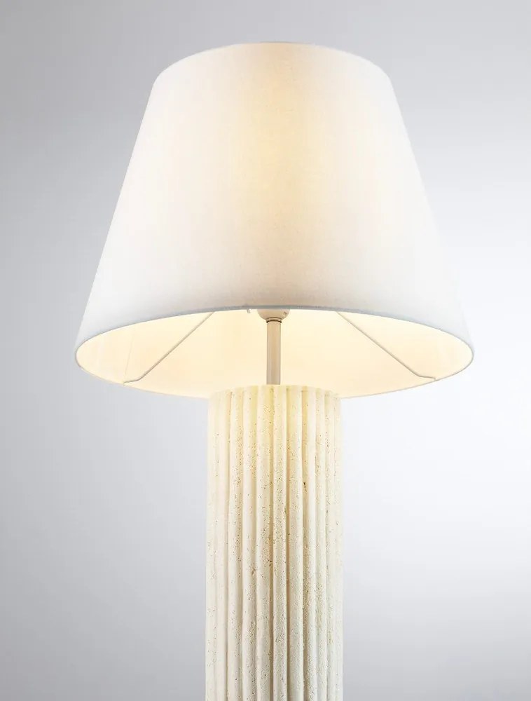 Bílá/krémová kamenná stojací lampa (výška 150 cm) Bacoo – Nova Luce
