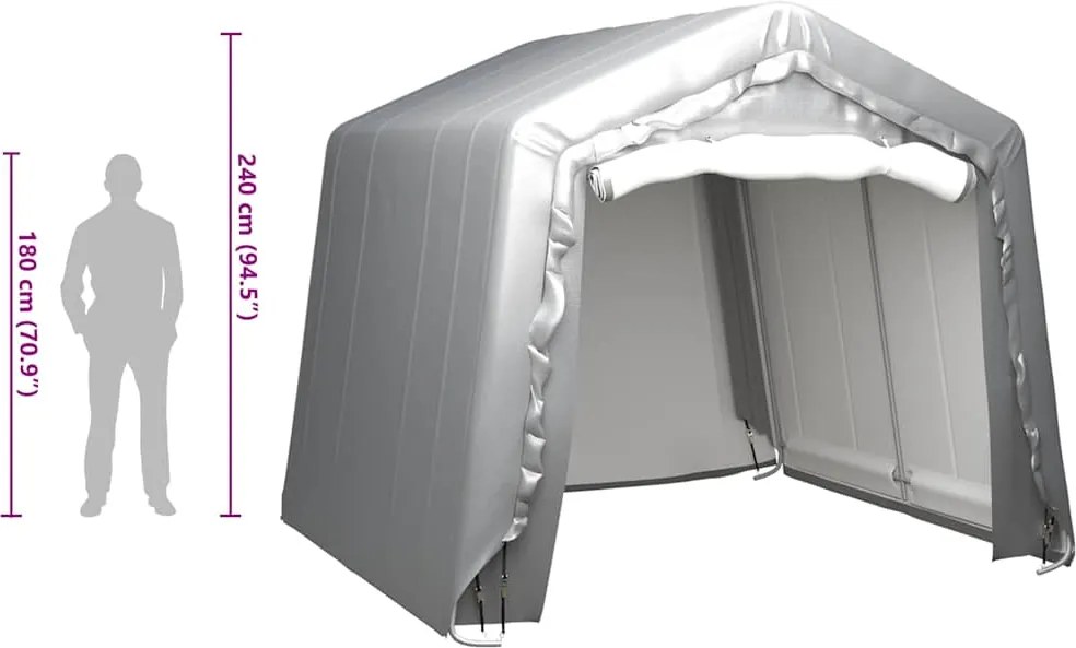 Úložný stan 300 x 300 cm ocel šedý 3079587