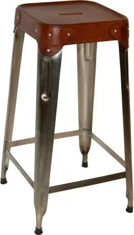 Industrial style, Vysoká židle - zinková 69 x35 x35 cm (339)