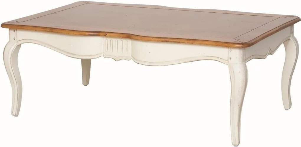 Konferenční stolek Verona 122 cm z masivu hnědý/béžový