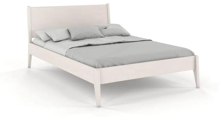 Bílá dvoulůžková postel z bukového dřeva Skandica Visby Radom, 140 x 200 cm