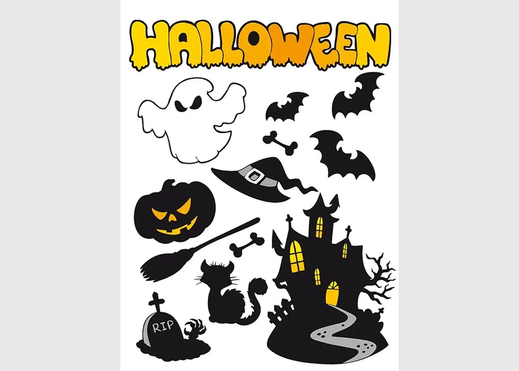Samolepka na zeď Halloween | 65 x 85 cm | DH1010