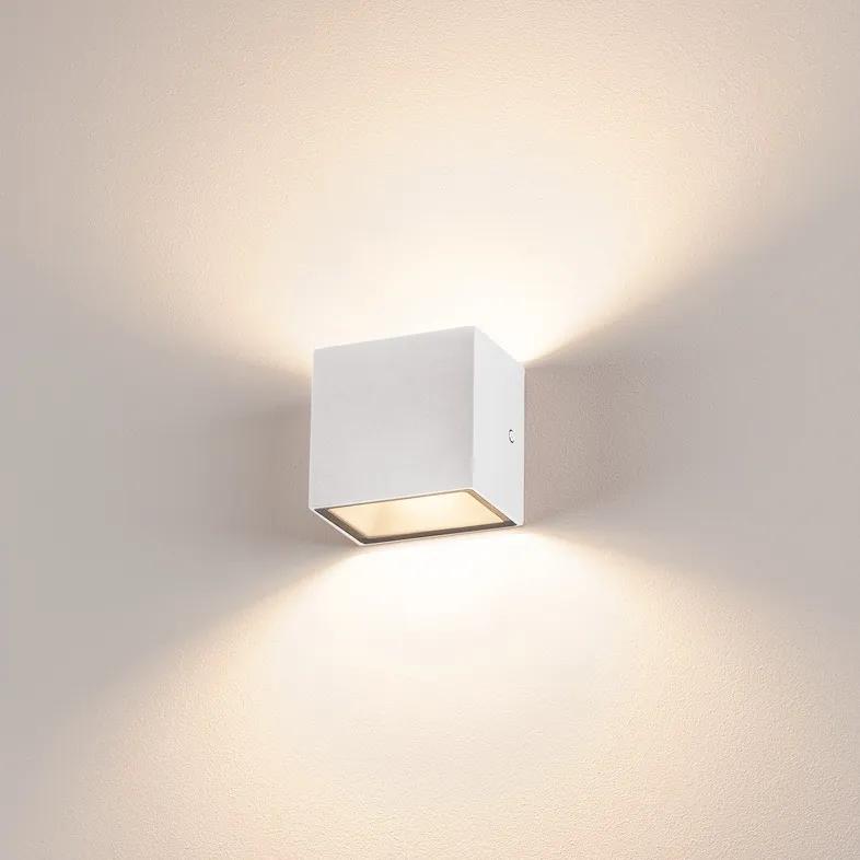 SLV 1002033 Sitra Cube, venkovní nástěnné svítidlo, LED 10W 3000K, bílé, výška 11cm, IP44