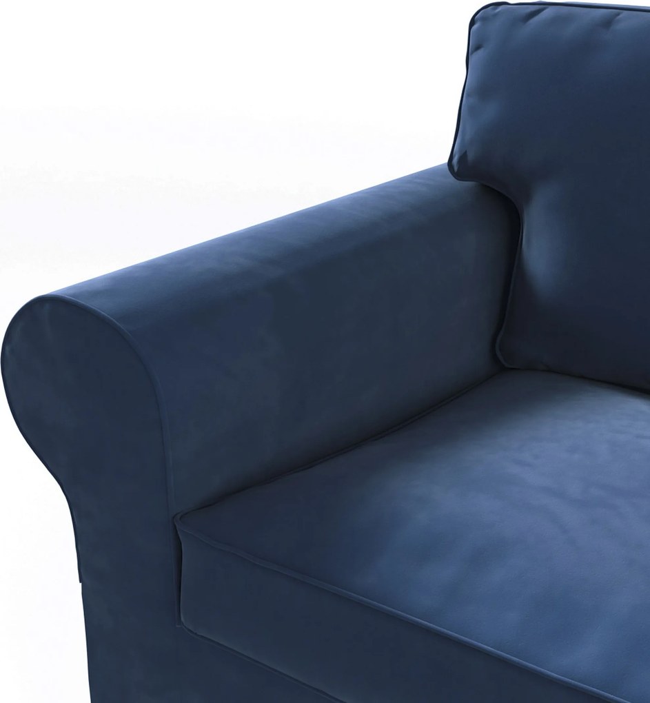 Potah na pohovku IKEA Ektorp 3-místná rozkládací, NOVÝ MODEL 2013 barva tmavě modrá látka lesklé, sametová