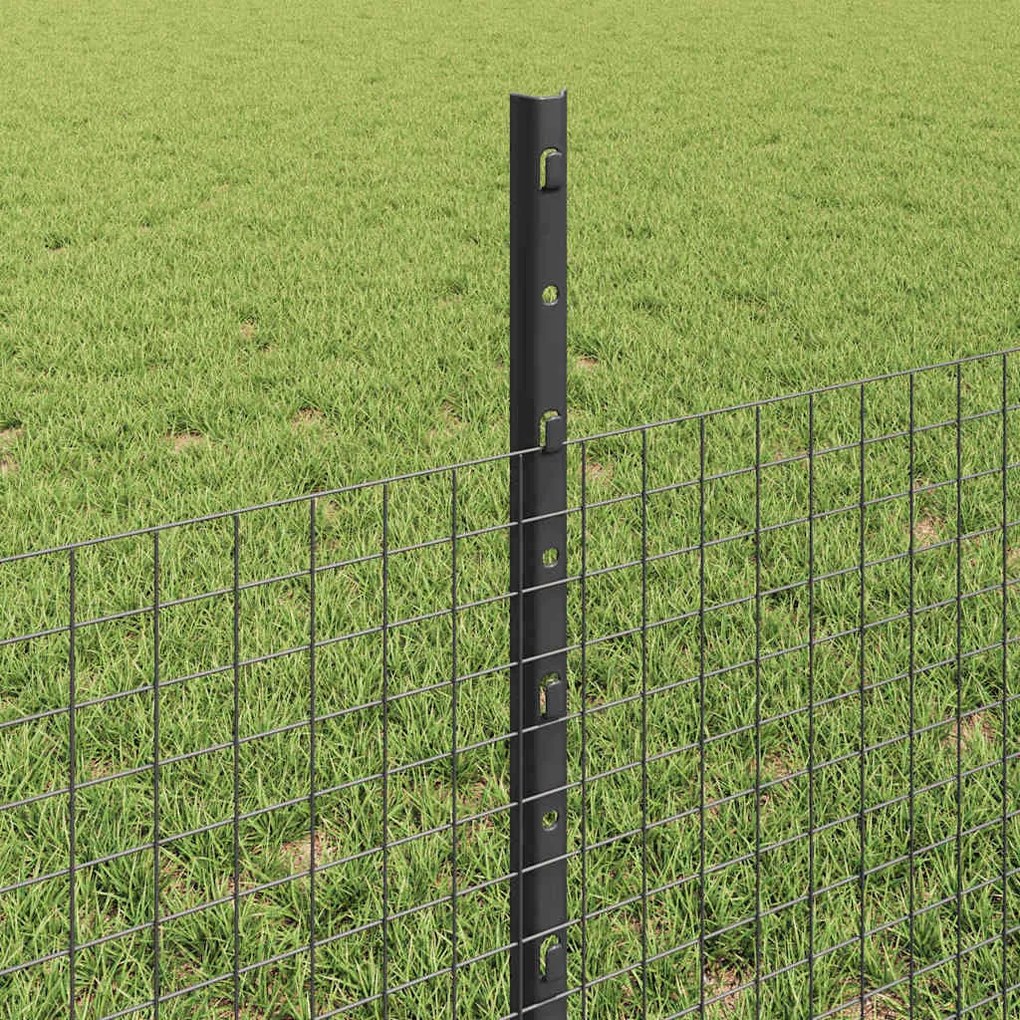 Svařovaná drátěná plotovina s tyčkami 50 x 0,5 m Šedá Síťovina 3336623