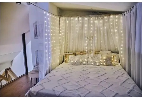 LED Venkovní řetěz 240xLED/8 funkcí 6,7 m IP44 teplá bílá