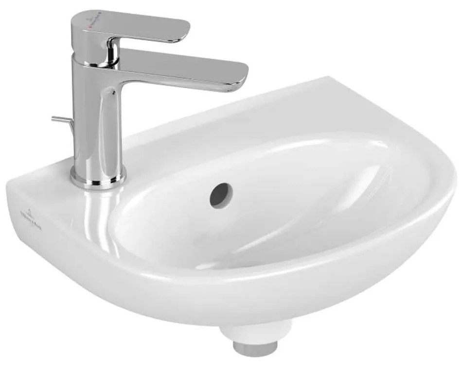 Villeroy & Boch O.novo - Umývátko 36x28 cm, s přepadem, otvor pro baterii, alpská bílá 43403L01