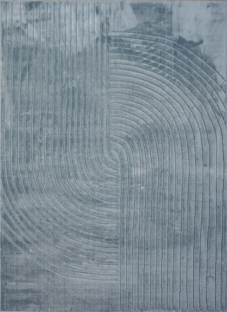 BE Koberec Zen Garden Collection 2403 BLUE - modrý obdélníkový Rozměr: 60x100 cm