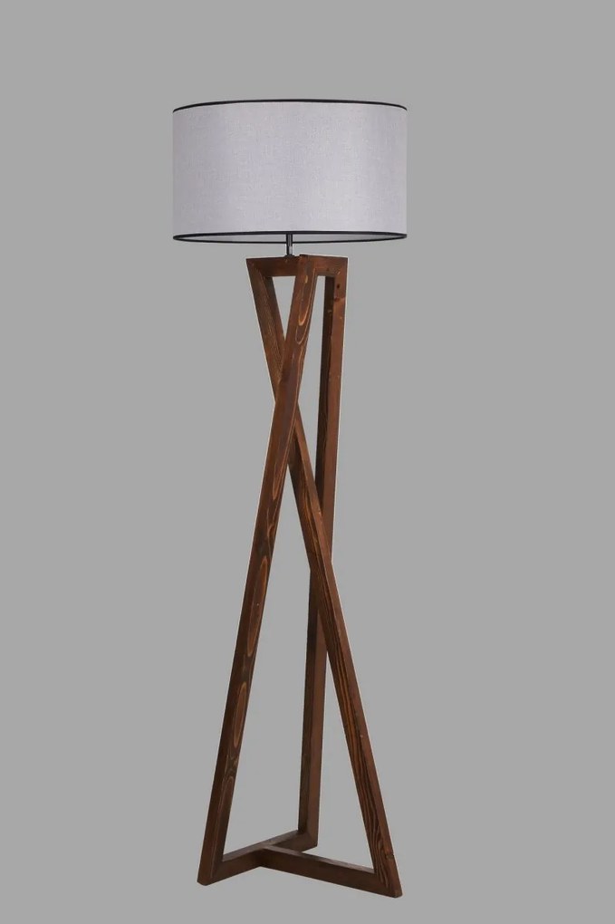 Stojací lampa Macka 166 cm hnědá/matná šedá