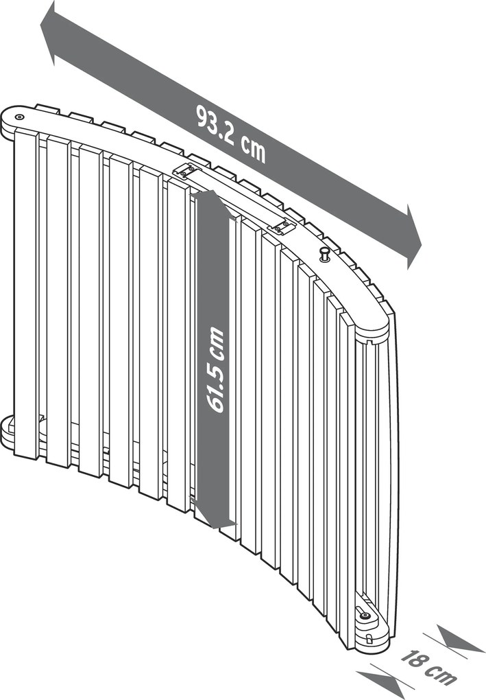 Tchibo - Skládací zahradní lehátko ve tvaru vlny - barva: šedá