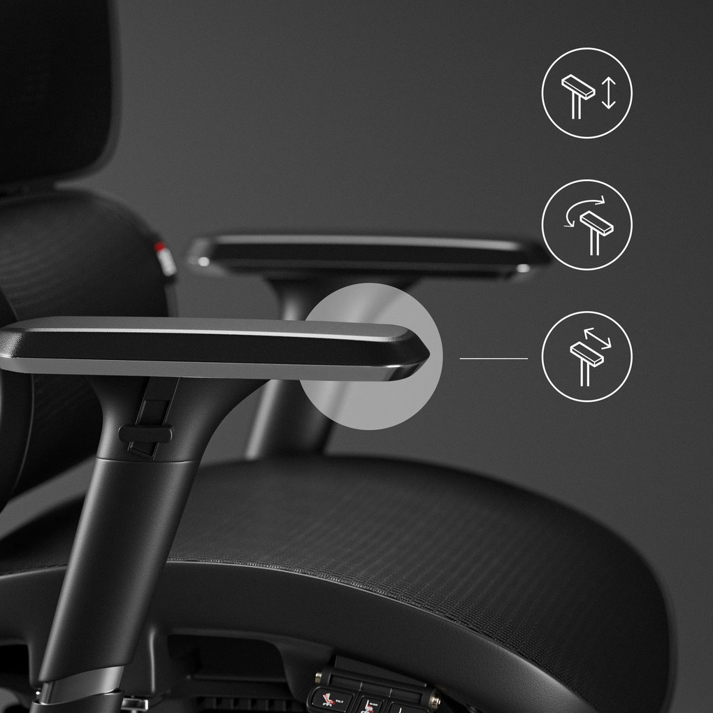 Ergonomická kancelářská židle černá: Diablo V-Commander