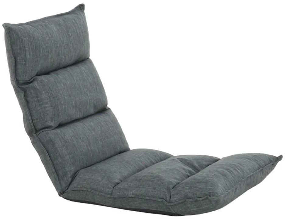 Relaxační křeslo, látka šedá, LOTA NEW