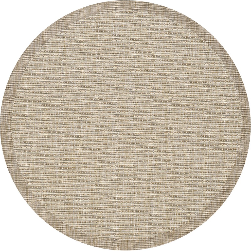 Ayyildiz, Kusový koberec Giza 1410 Beige kruh, 120x120 (průměr) kruh, béžová, chodba / předsíň