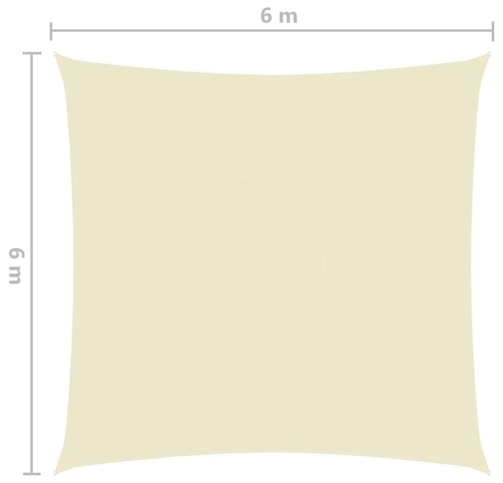 vidaXL Stínící plachta oxfordská látka čtvercová 6 x 6 m krémová