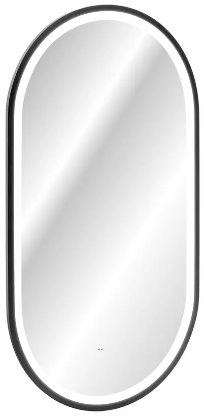 LED zrcadlo APOLLO 2 50x90 cm černé