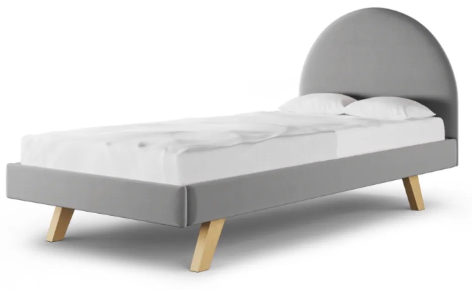 MINKO Čalouněná jednolůžková postel PILLE do dětského pokoje Zvolte barvu: Krémová, Zvolte rozměr: 90x200 cm