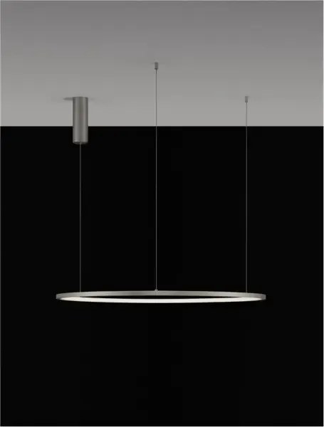LED lustr Tarquin 80 Stříbrná