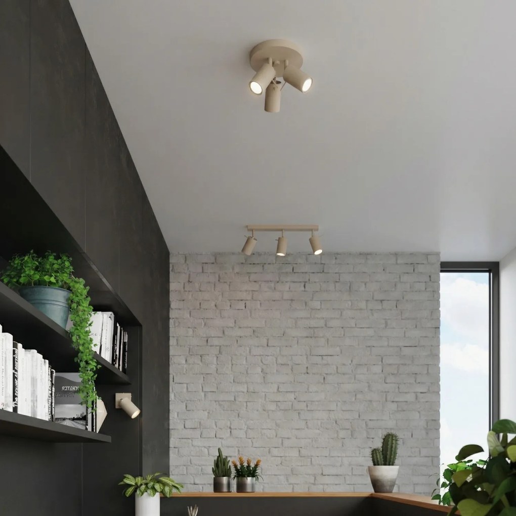 Sollux Lighting Stropní svítidlo RING 3P šedobéžové
