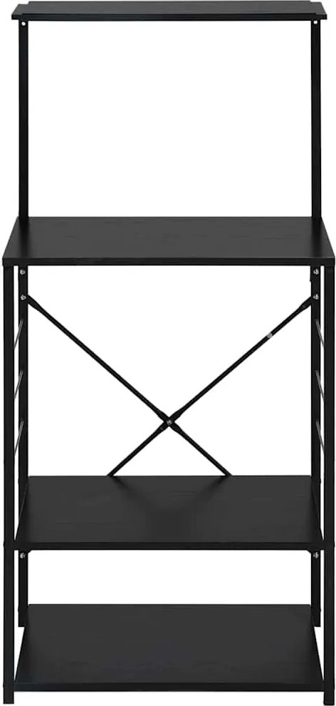 Skříňka na mikrovlnku černá 60 x 39,6 x 123 cm kompozitní dřevo 288238