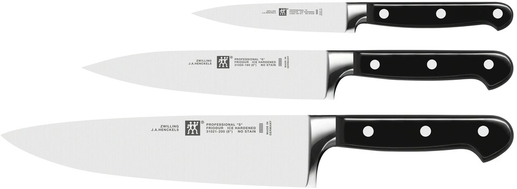 Zwilling Professional “S“ sada nožů, 3 ks (kuchařský, plátkovací, špikovací) 1002325
