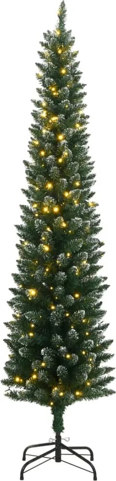 Umělý úzký vánoční stromek s 300 LED 180 cm 3315760