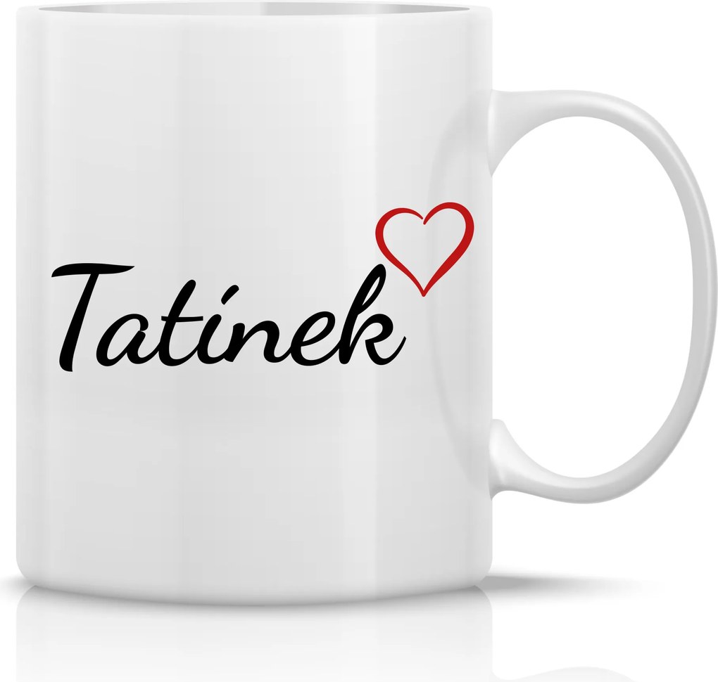 TATÍNEK - klasický bílý keramický hrníček 300 ml