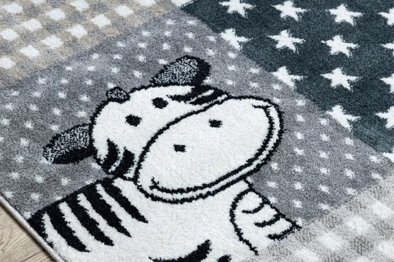Dywany Łuszczów, Dětský kusový koberec Fun Pets grey, 200x290, šedá, dětský pokoj