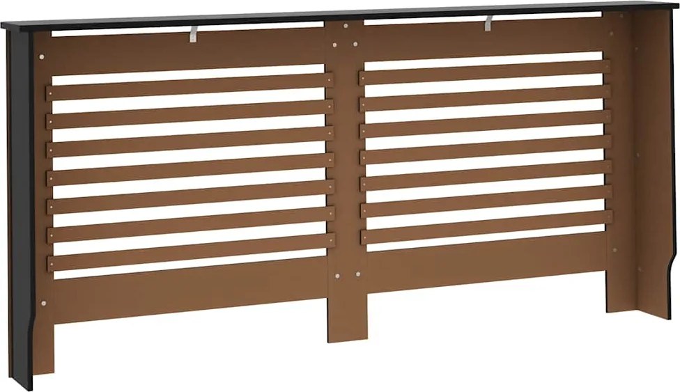 Kryt na radiátor černý 172 x 19 x 81,5 cm MDF 288189