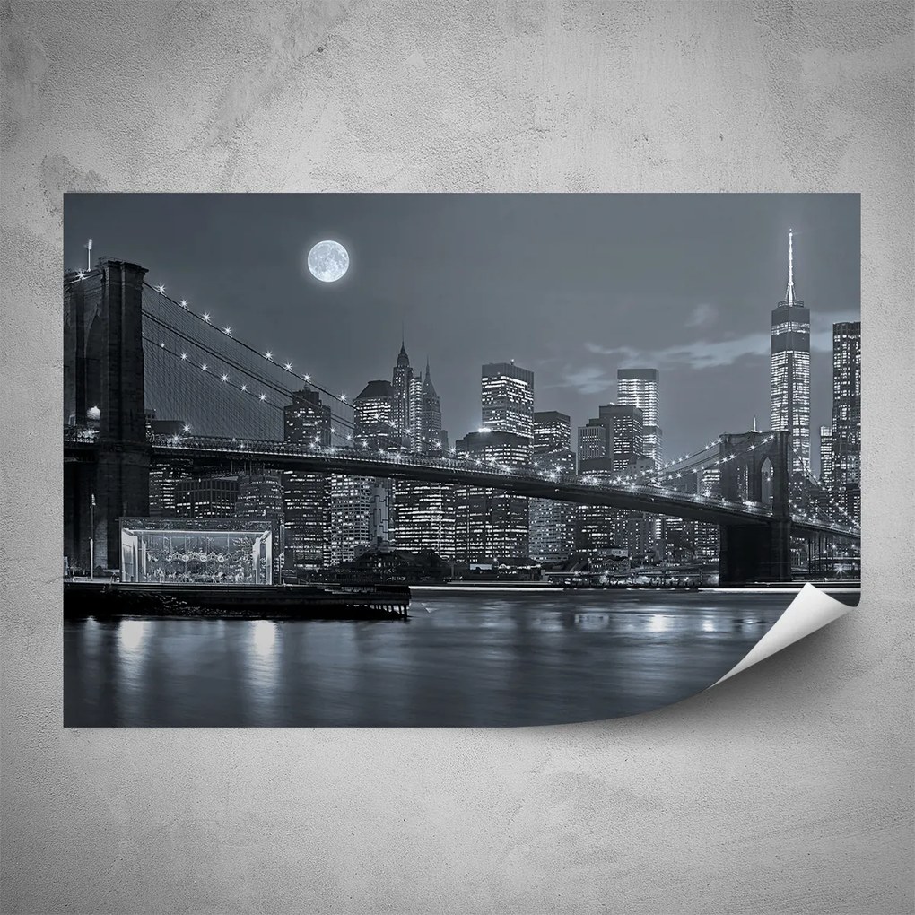 Plakát - Noc v New Yorku (60x40 cm) - PopyDesign