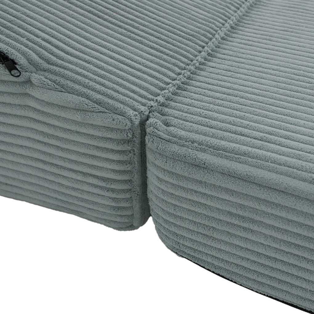 Skládací matrace/křeslo, 2v1, mentolová, VEDIS