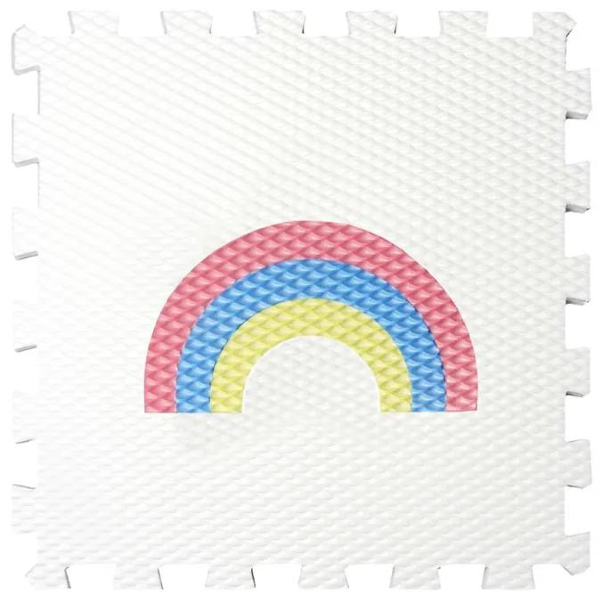 Vylen Pěnová hrací podlaha DUHA do dětského pokoje Zvolte barvu: Bílá s barevnou duhou