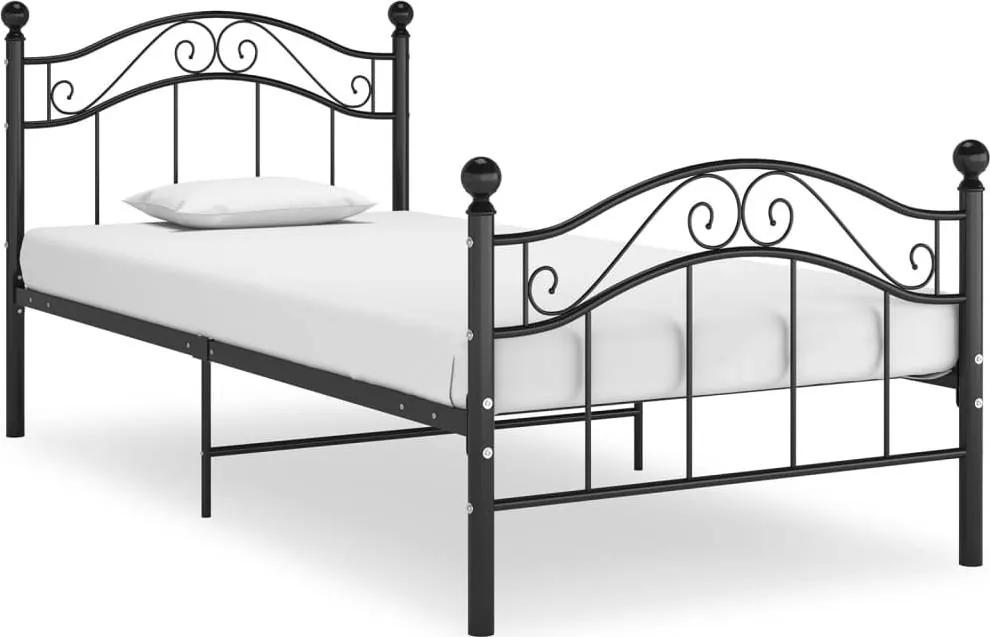 vidaXL Rám postele kov 90 x 200 cm [324989] Barva: Černá