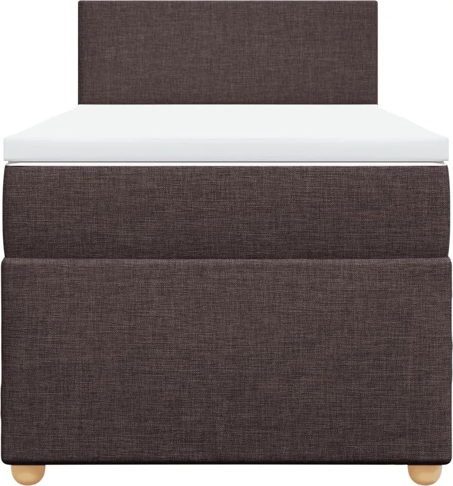 Box spring postel s matrací tmavě hnědá 90x190 cm textil 3286531