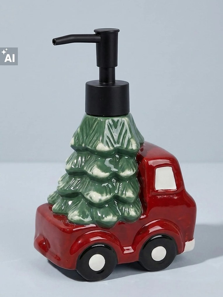 Sinsay - Vánoční dávkovač mýdla ve tvaru auta s vánočním stromkem - červená