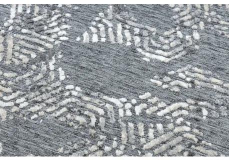 koberec Strukturální SOLE D3842 šestiúhelníky ploché tkaní cinzen velikost 200x290 cm | krásné koberce cz