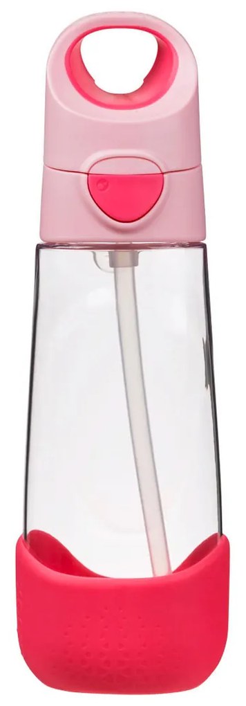 Lahev na pití s brčkem 600 ml - flamingo fizz