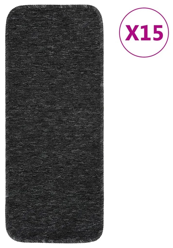 Protiskluzové nášlapy na schody 15ks 60x25cm uhlové obdélníkové 340394